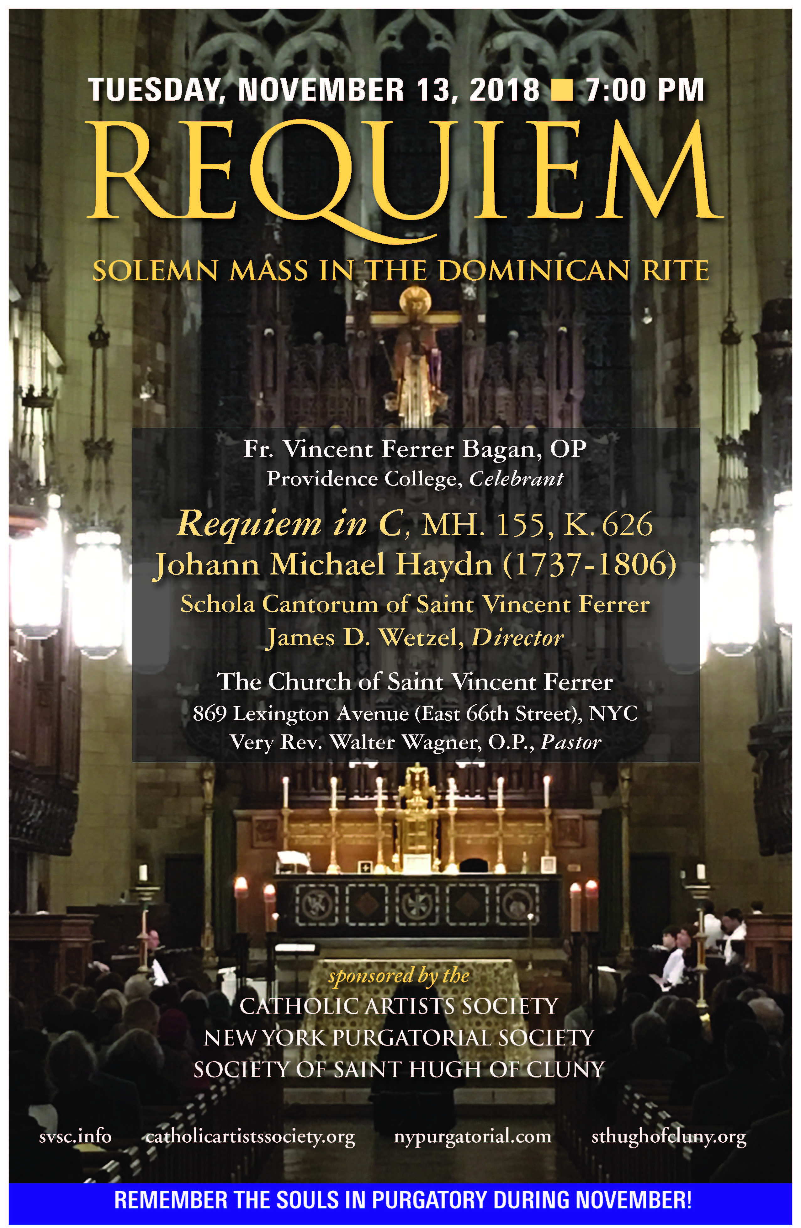 Annual Requiem Mass: Nov. 13 - Catholic Artists Society