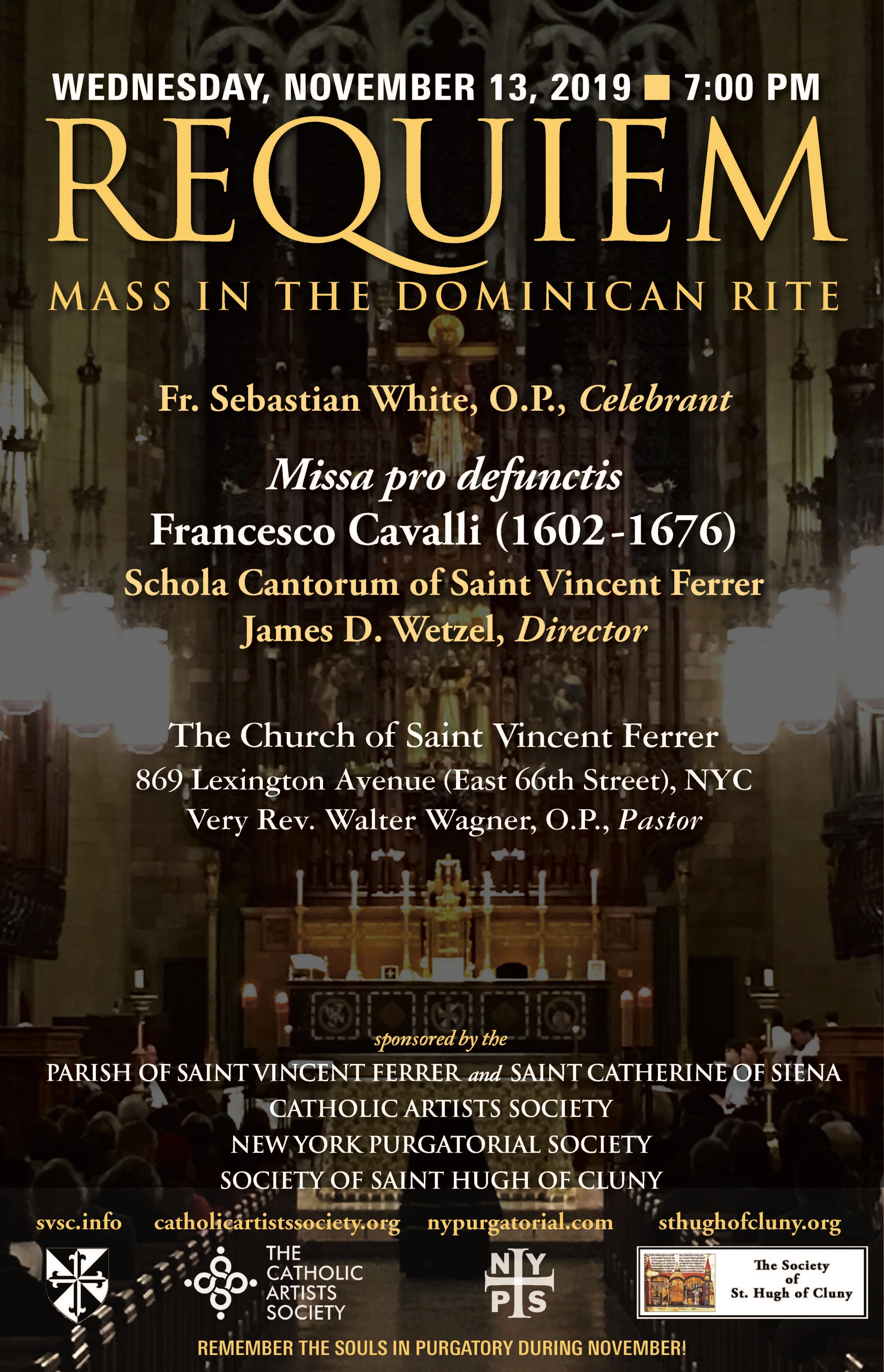 Annual Requiem Mass: Nov. 13 - Catholic Artists Society